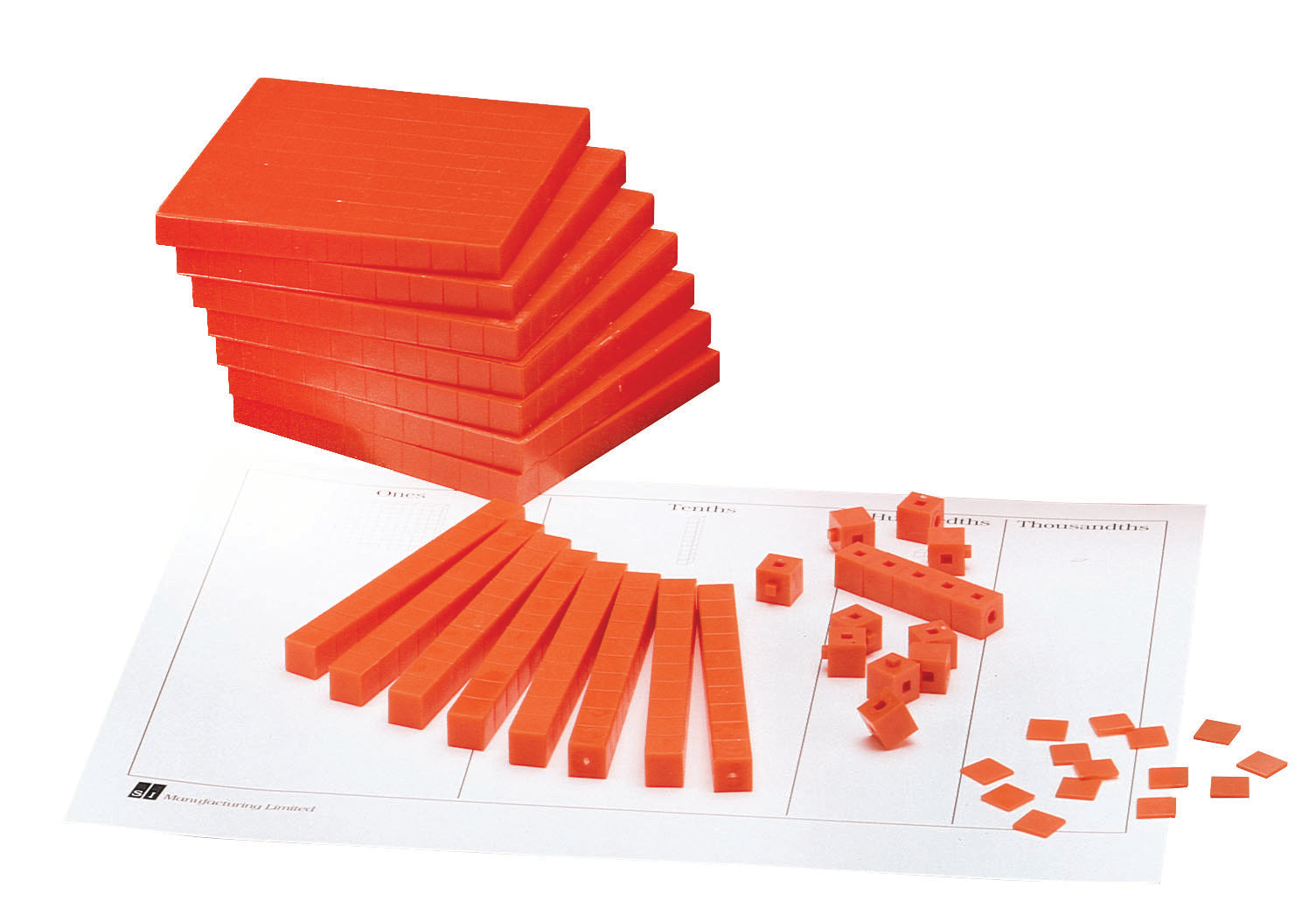 Base Ten Decimal Blocks Set
