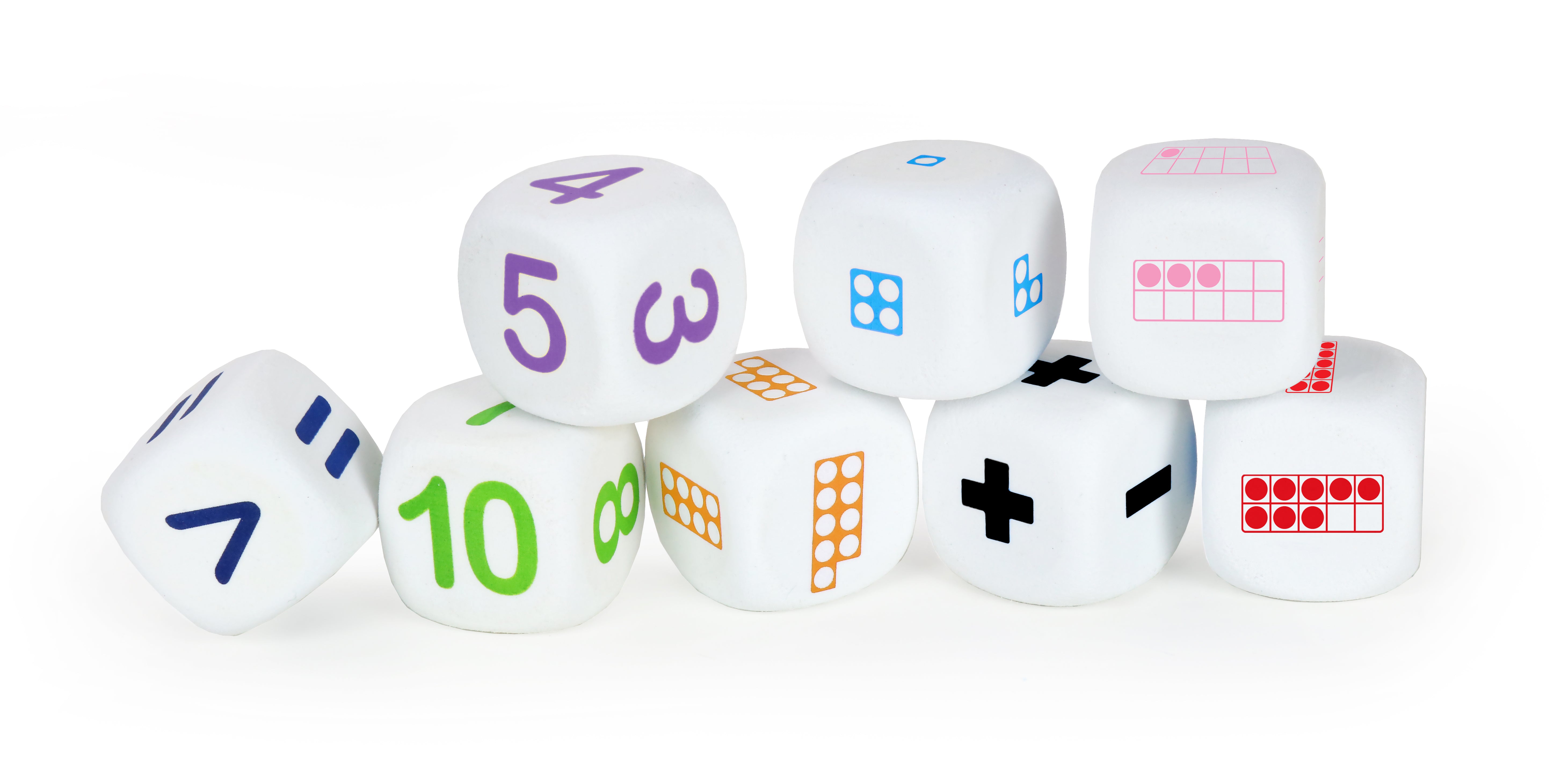 Math Dice - Set of 8