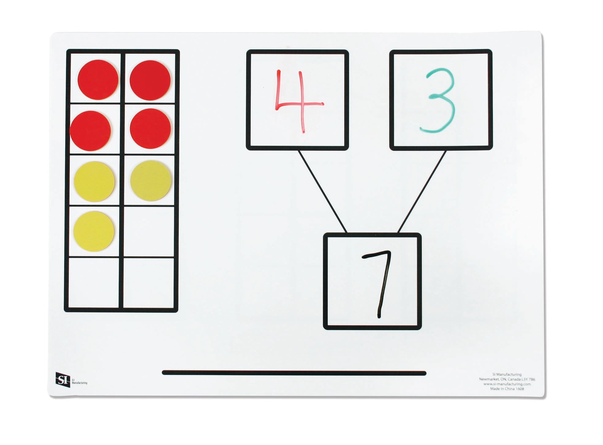 Ten Frame Number Bond Dry Erase Boards - Pack of 10