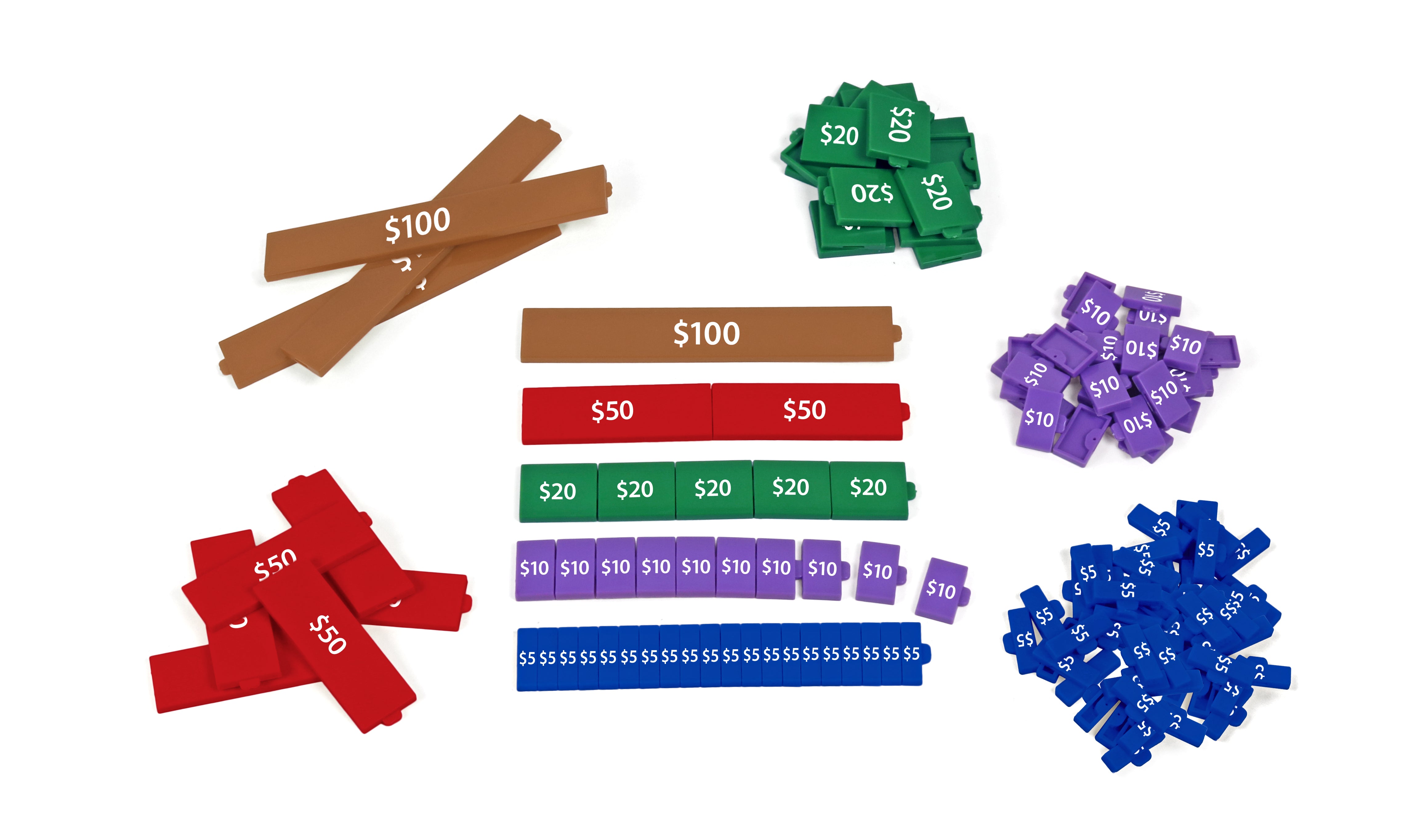 Canadian Connecting Proportional Money Tiles - Set of 152