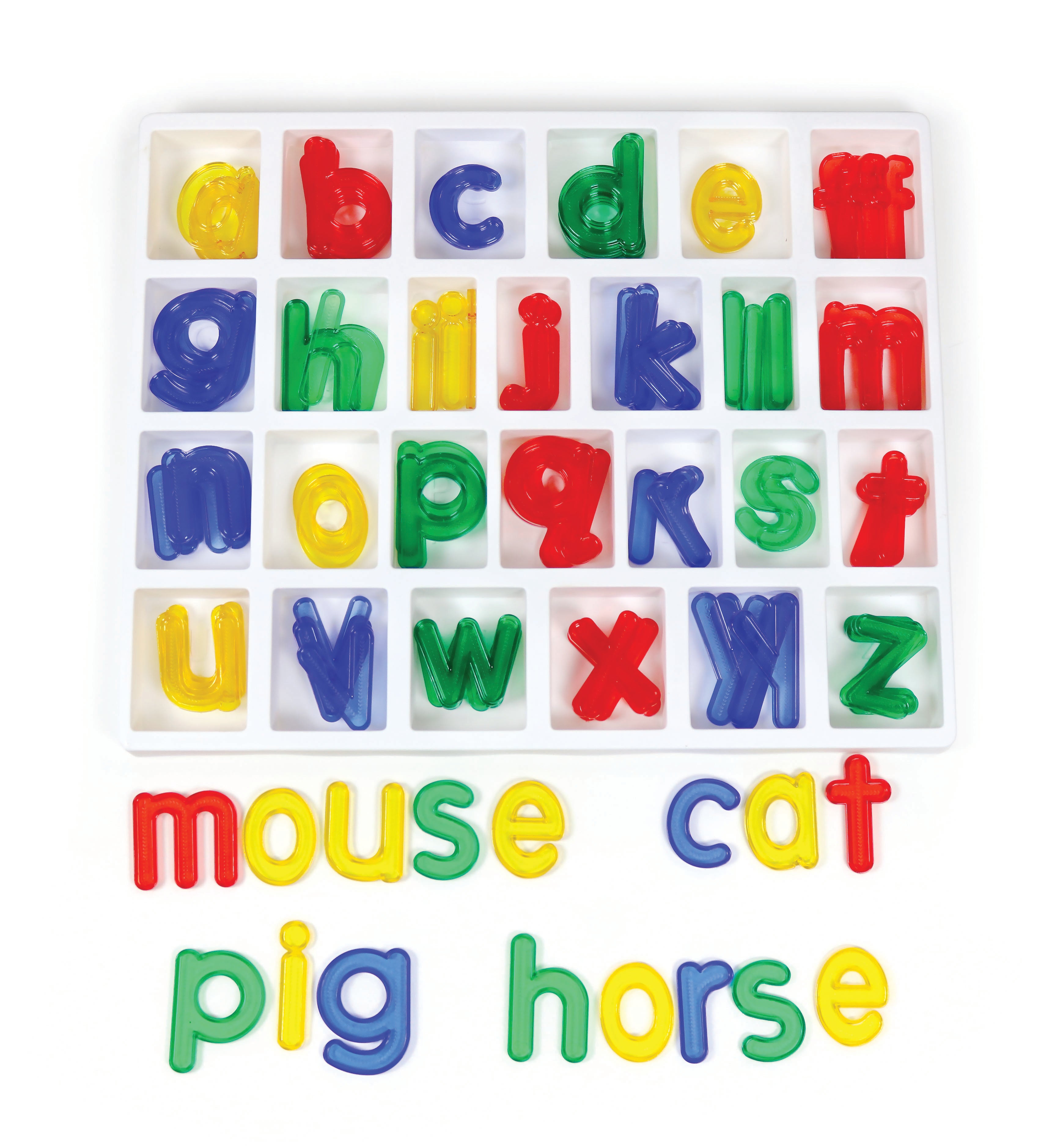 Jumbo Lowercase Alphabet Set with Storage Tray - Set of 104