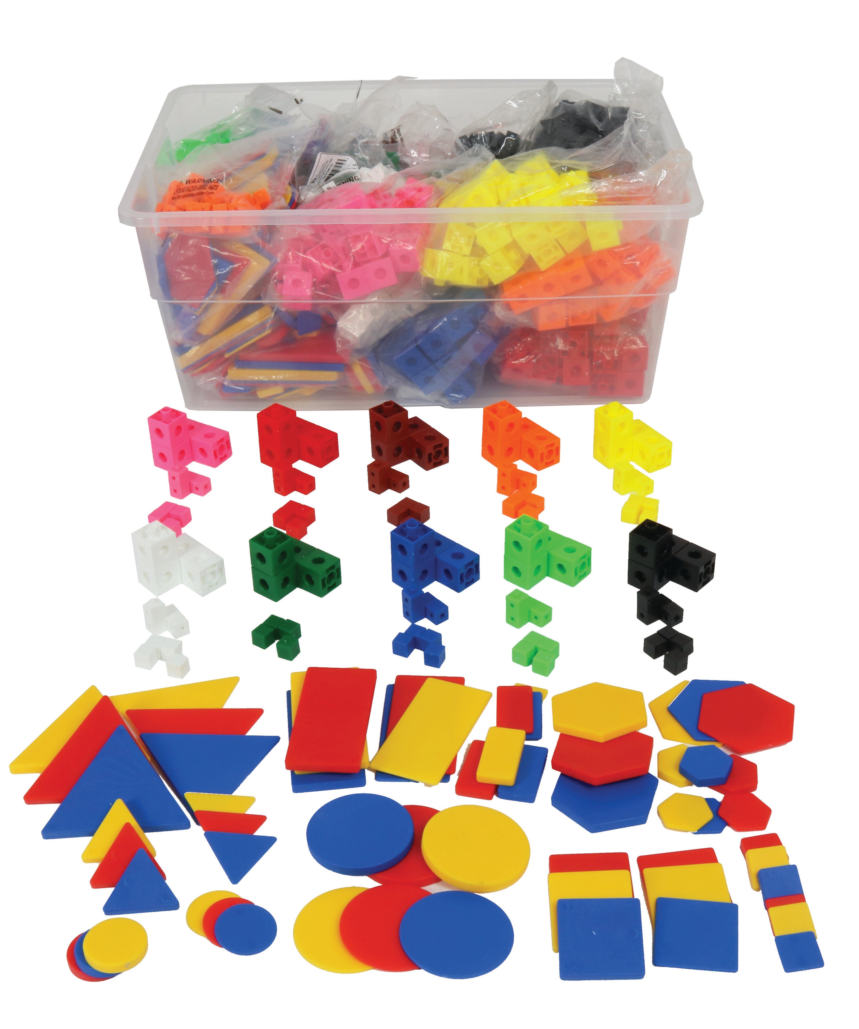 Class Solutions Cubes and Attribute Blocks in Container - Set of 1800