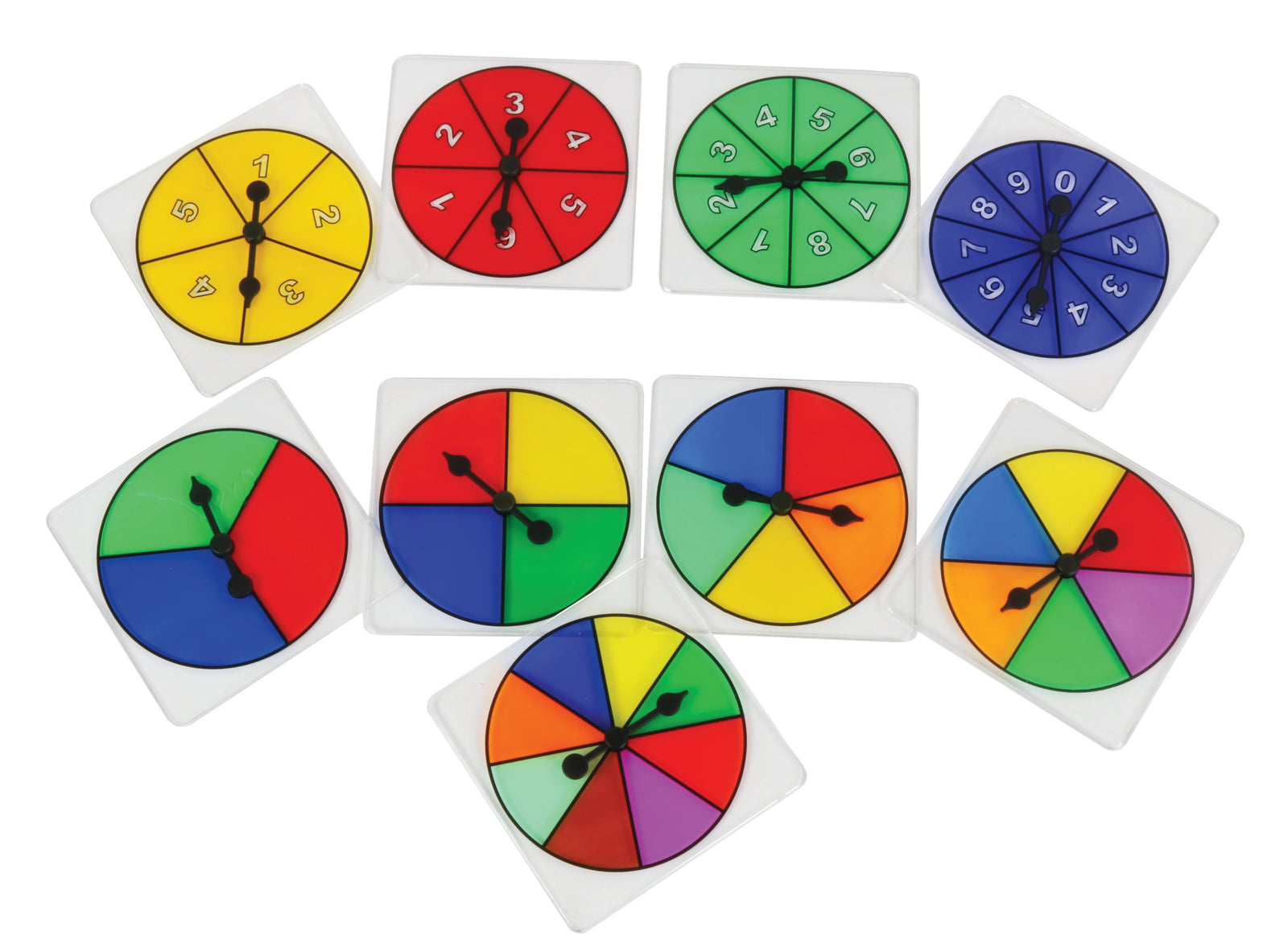 Transparent Number Spinner 1-8